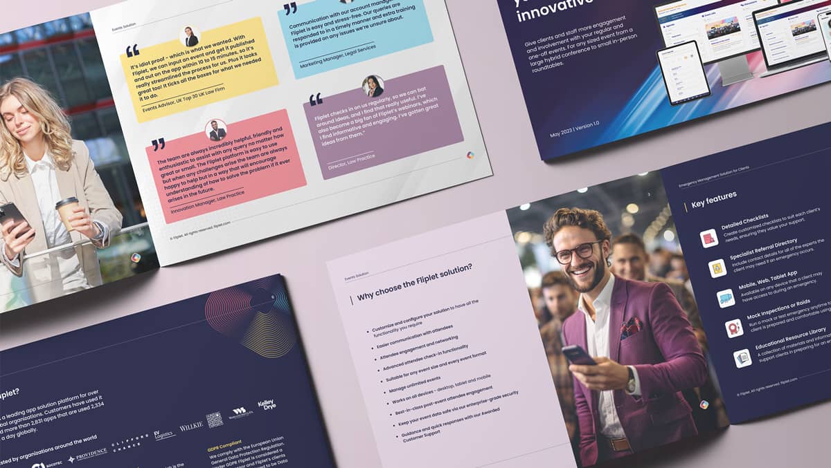 Fliplet Events Brochure: Elevate your attendees and sponsors experience with Fliplet